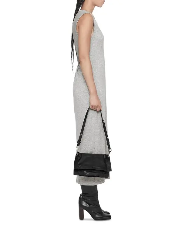 ALLSAINTS Ilia Twist Back Midi Dress - Grey Marl
