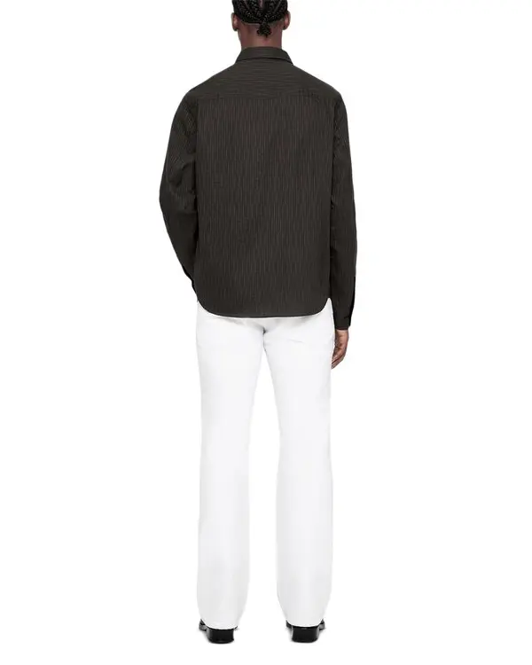 ALLSAINTS Judd Cotton Long Sleeve Shirt - Trail Brown