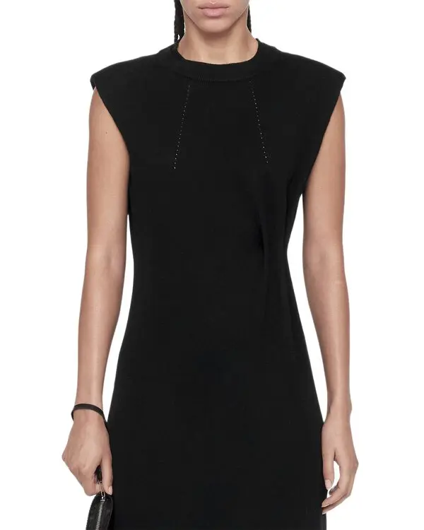 ALLSAINTS Kayla Merino Wool Midi Dress - Black