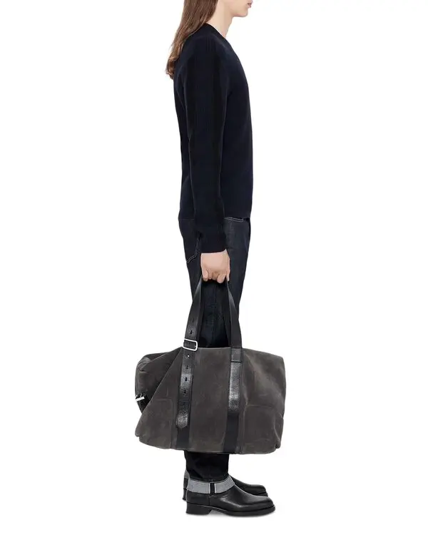 ALLSAINTS Hawke Wool Long Sleeve Crew - Navy Blue