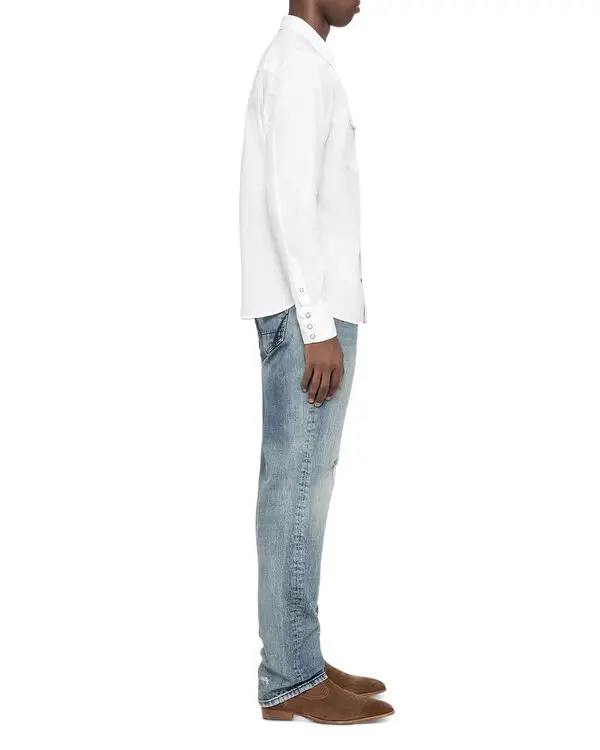 ALLSAINTS Kenil Cotton Pocket Western Shirt - White