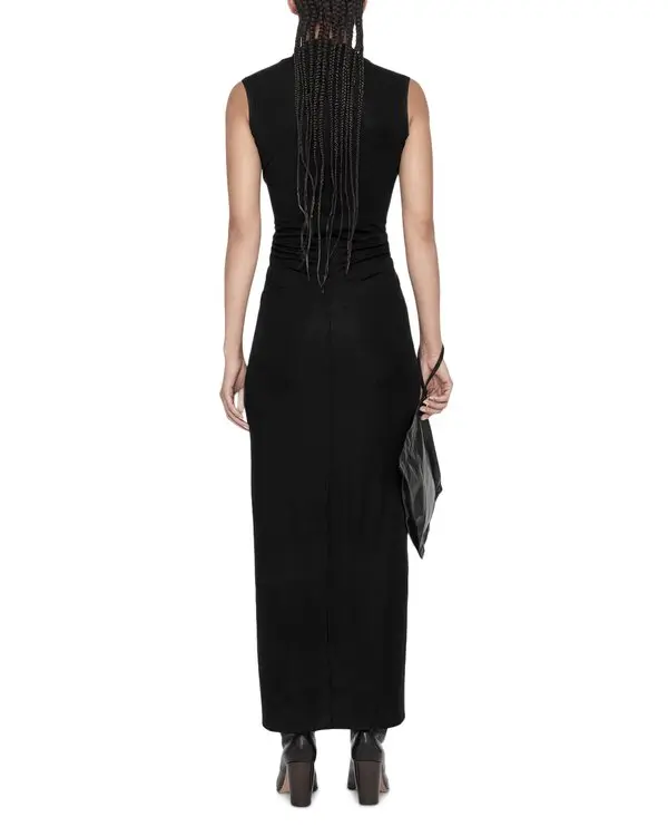 ALLSAINTS Dariya Draped Neck Maxi Dress - Black