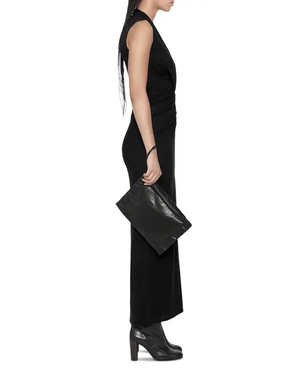 ALLSAINTS Dariya Draped Neck Maxi Dress - Black
