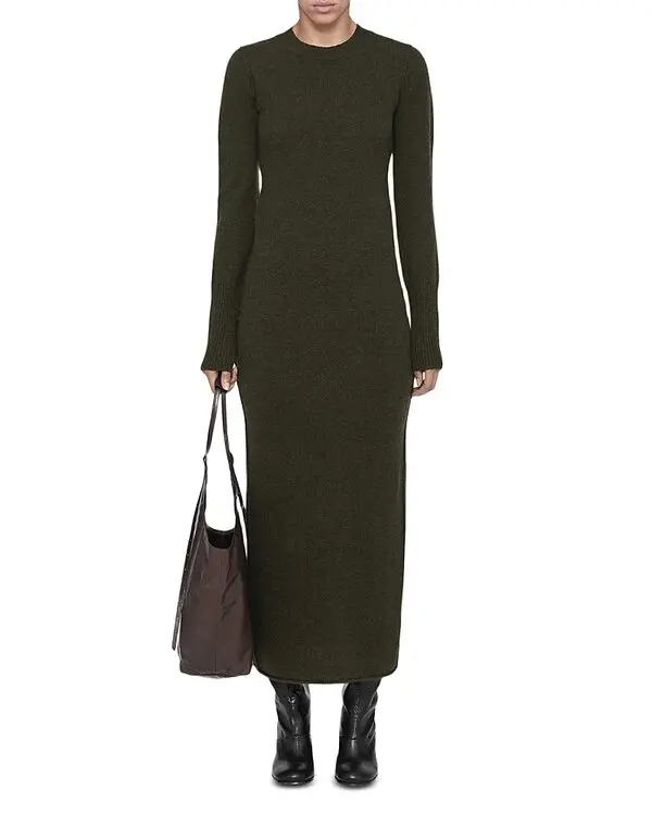 ALLSAINTS Erith Wool Maxi Sweater Dress - Deep Khaki