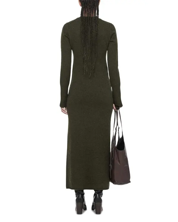 ALLSAINTS Erith Wool Maxi Sweater Dress - Deep Khaki