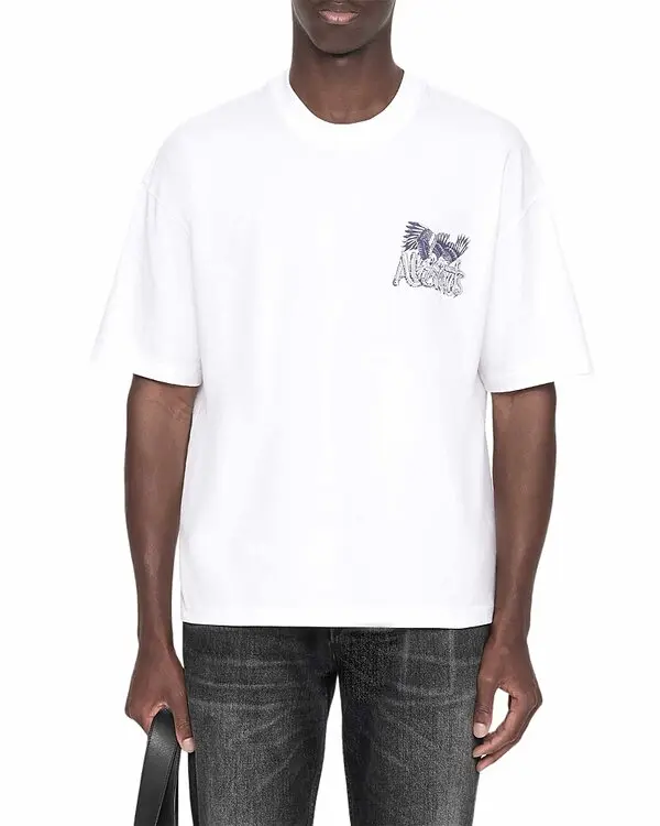 ALLSAINTS Rattlesnake Battles Cotton Logo Graphic T-shirt - Optic White