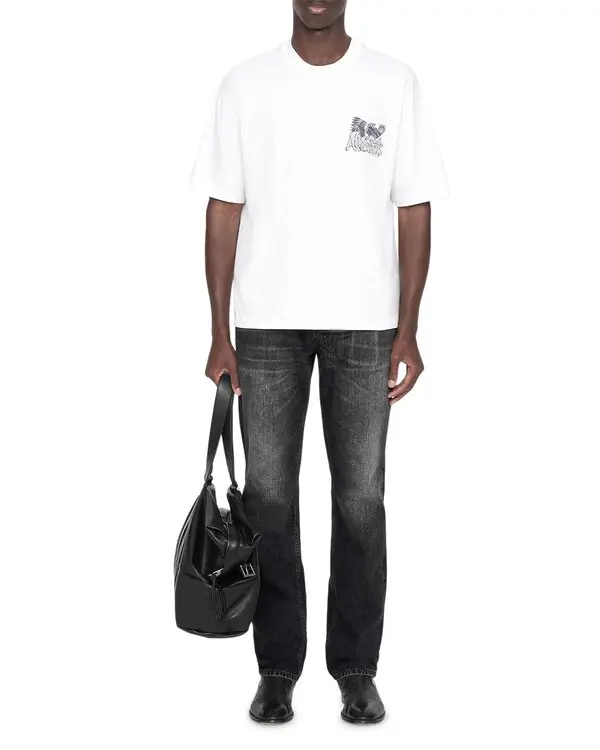 ALLSAINTS Rattlesnake Battles Cotton Logo Graphic T-shirt - Optic White