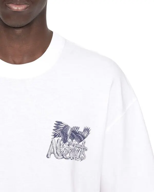 ALLSAINTS Rattlesnake Battles Cotton Logo Graphic T-shirt - Optic White