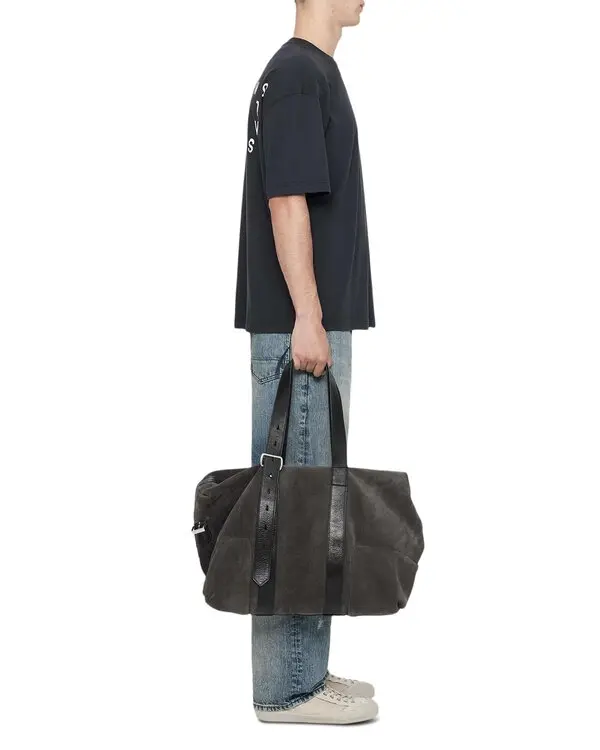 ALLSAINTS Shadow Logo Cotton Crewneck T-shirt - Washed Black