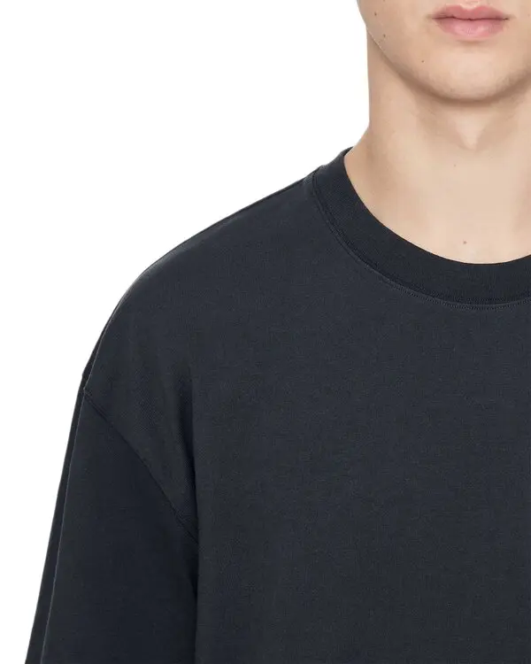 ALLSAINTS Shadow Logo Cotton Crewneck T-shirt - Washed Black