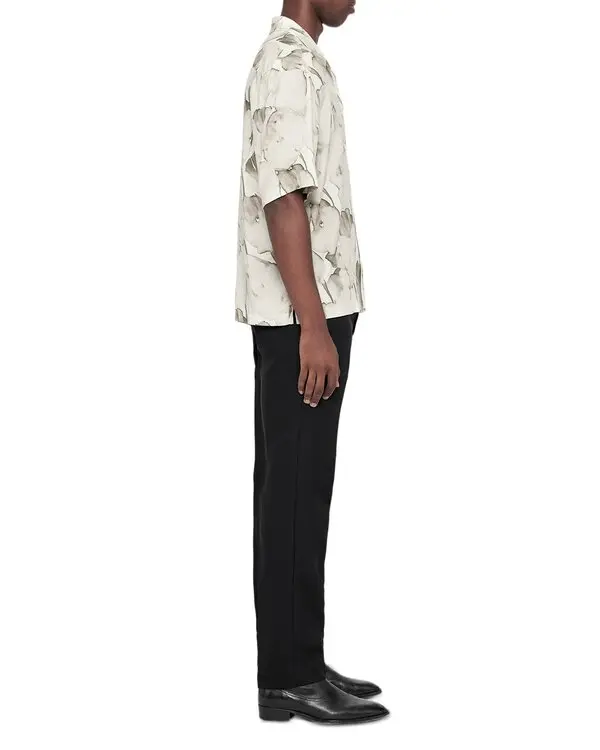 ALLSAINTS Tulip Short Sleeve Shirt - Ivory/grey