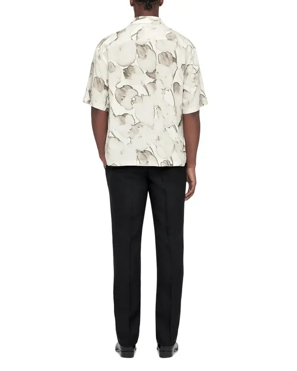 ALLSAINTS Tulip Short Sleeve Shirt - Ivory/grey