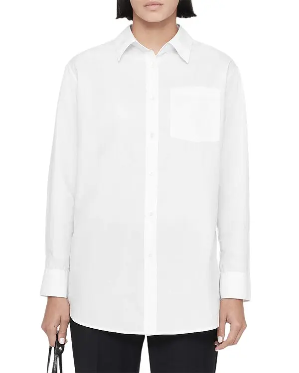 ALLSAINTS Kaia Oversized Cotton Shirt - White