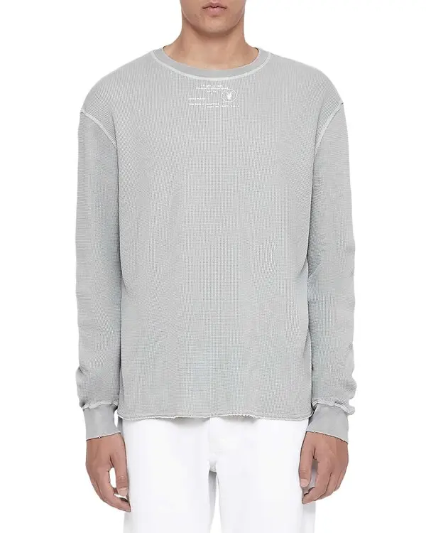 ALLSAINTS Raphy Cotton Waffle Logo Stamp Shirt