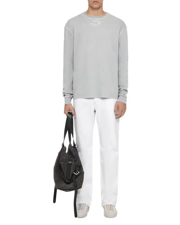 ALLSAINTS Raphy Cotton Waffle Logo Stamp Shirt