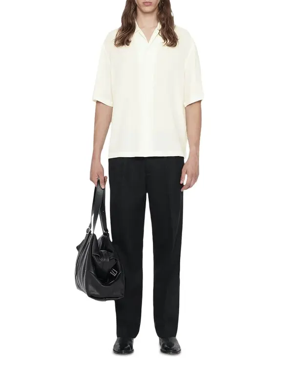 ALLSAINTS Archer Oversized Point Collar Shirt - White
