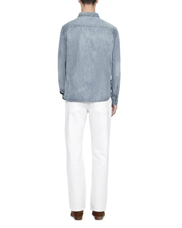 ALLSAINTS Gleason Casual Cotton Denim Shirt - Light Indigo