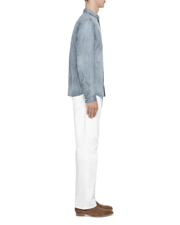 ALLSAINTS Gleason Casual Cotton Denim Shirt - Light Indigo