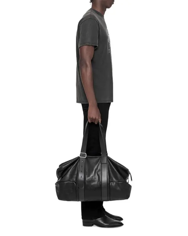 ALLSAINTS Jack's Place Ram Skull Cotton Logo T-shirt - Washed Black