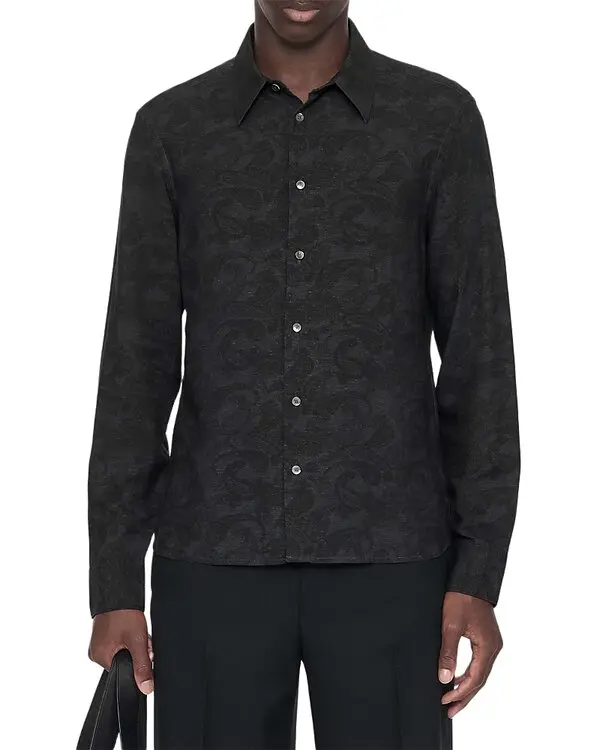 ALLSAINTS Seraphim Paisley Point Collar Shirt