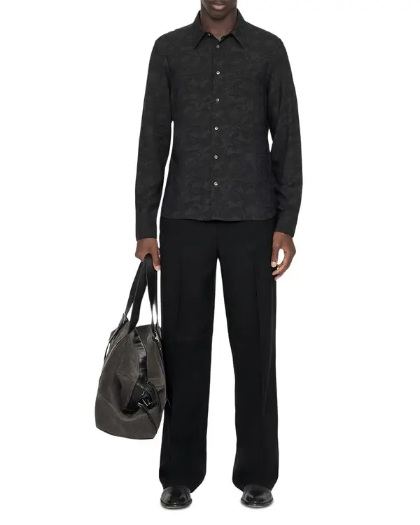 ALLSAINTS Seraphim Paisley Point Collar Shirt