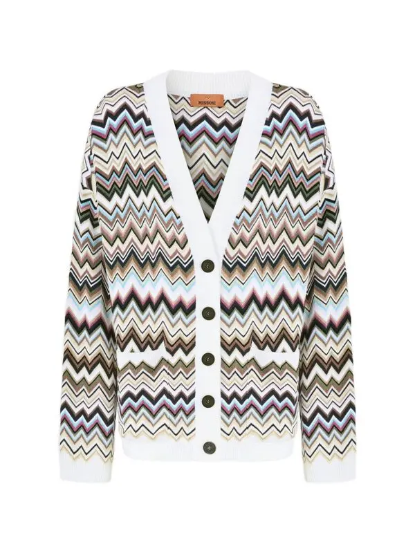 Missoni Wool Blend Zigzag Cardigan