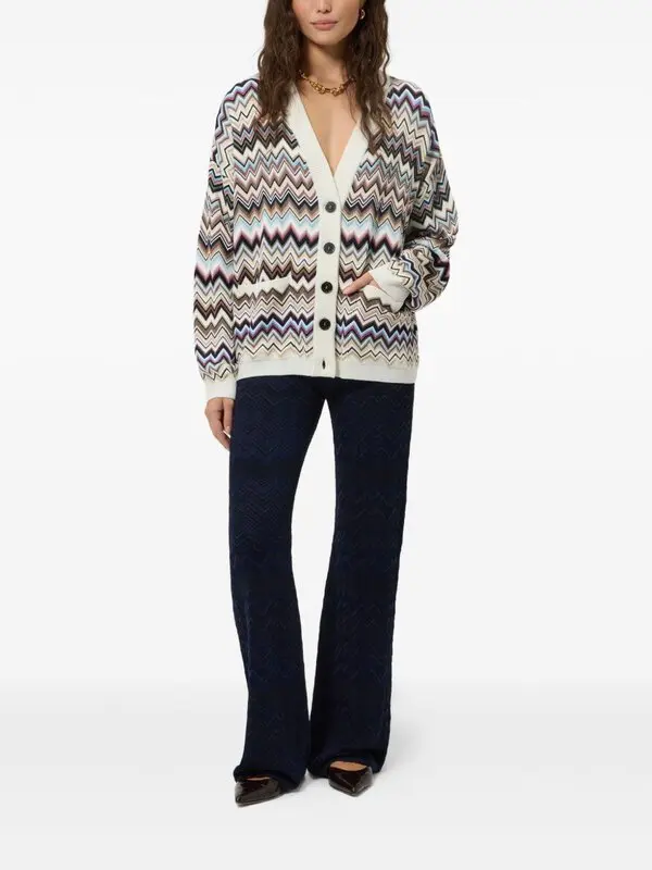 Missoni Wool Blend Zigzag Cardigan