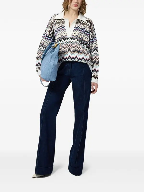 Missoni Zig Zag Motif Polo Shirt