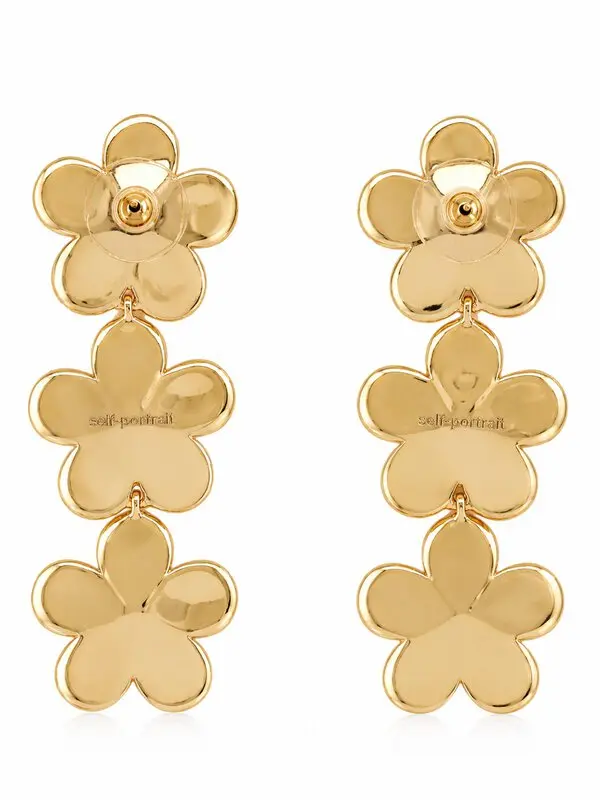 SELF-PORTRAIT Floral Drop Earrings