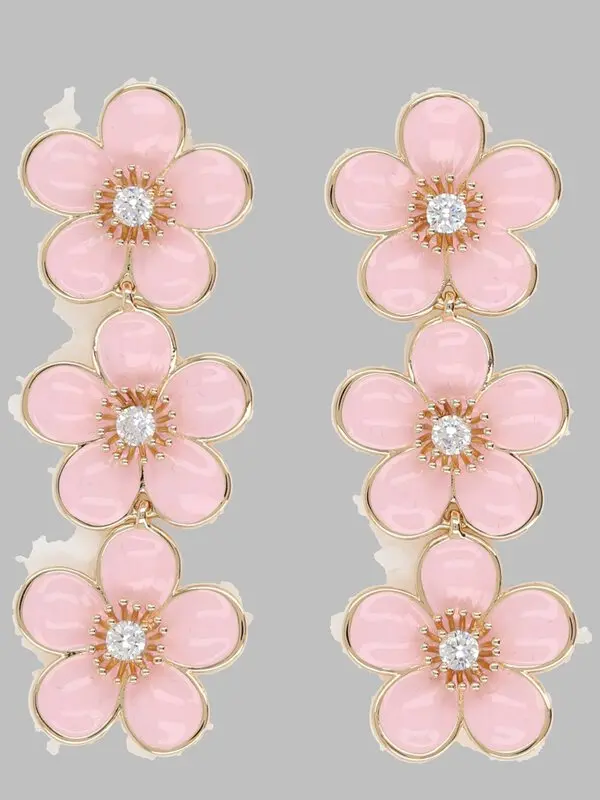 SELF-PORTRAIT Floral Drop Earrings