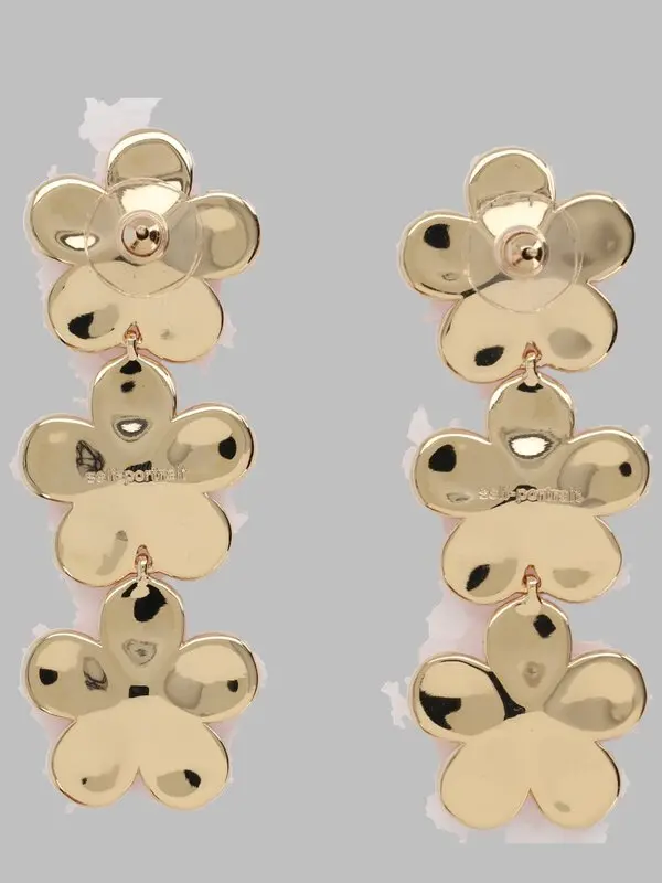SELF-PORTRAIT Floral Drop Earrings
