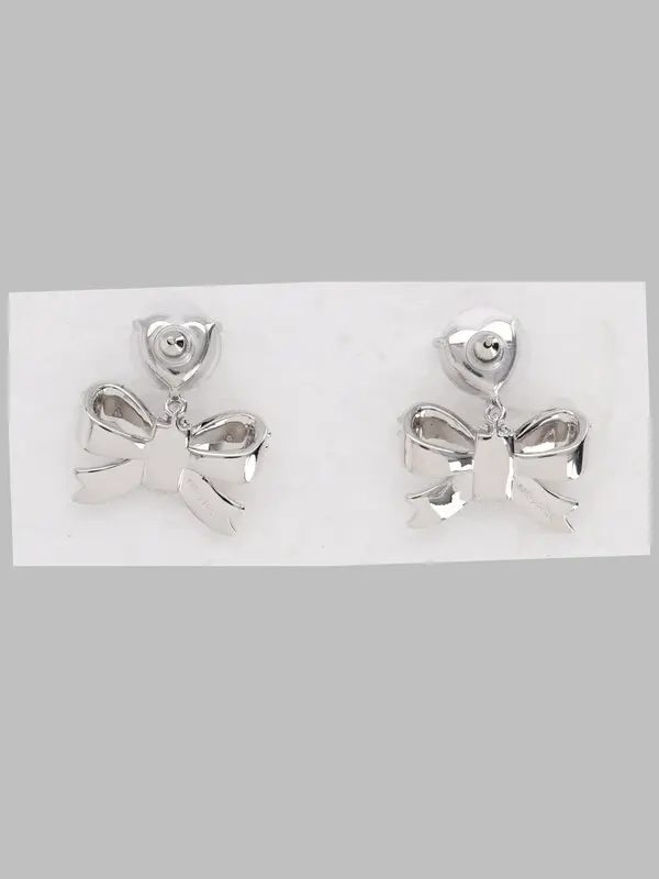 SELF-PORTRAIT Crystal Bow Drop Earrings