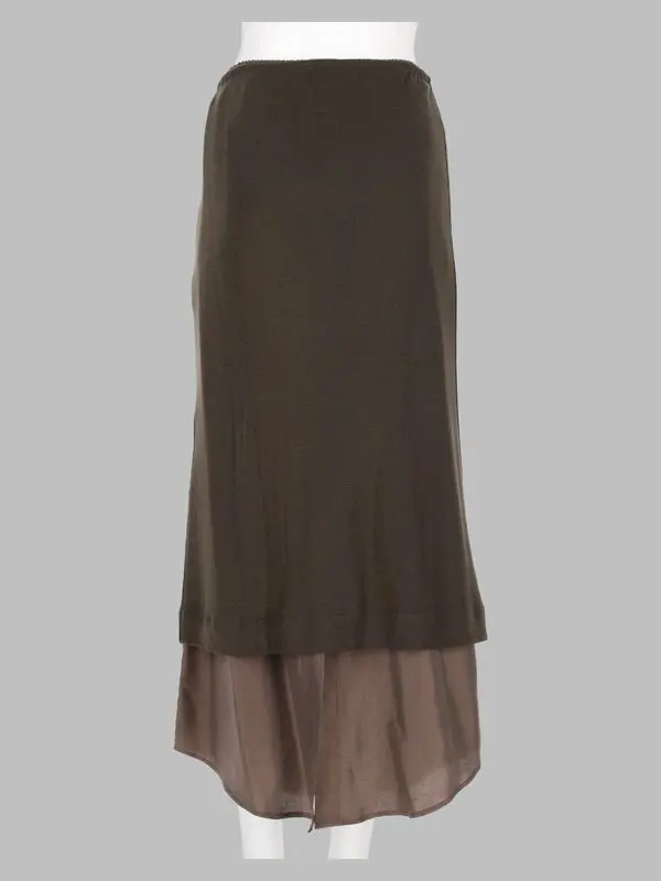 ALYSI Alesi Midi Skirt With Layered Effect - Brown