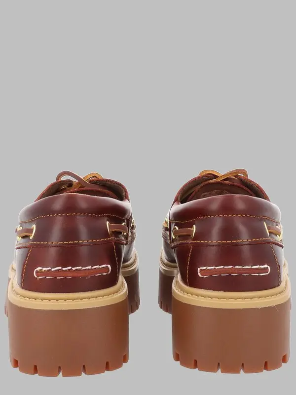 Timberland Moc Toe Lace Up Lug Sole Shoes - Bordeaux