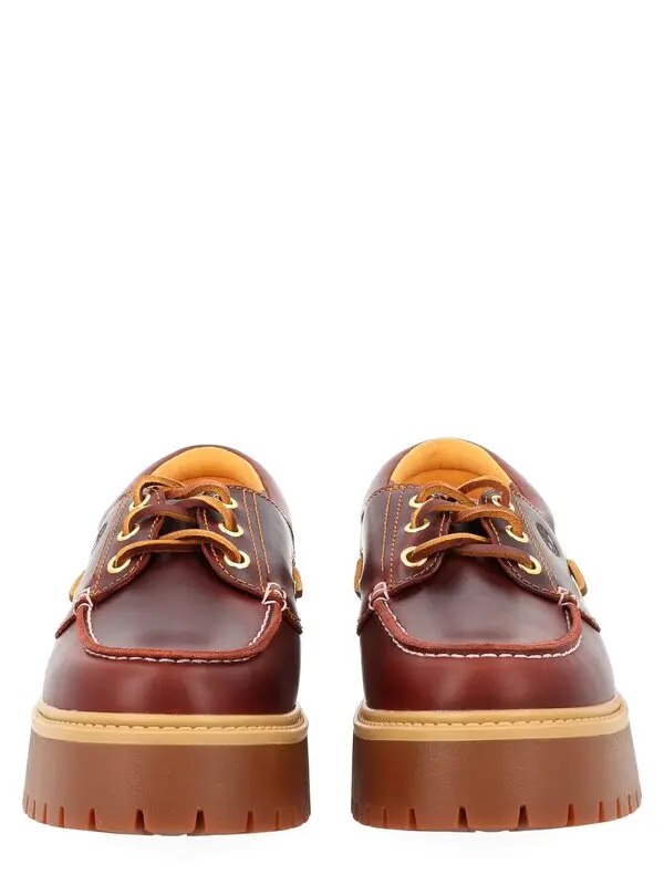 Timberland Moc Toe Lace Up Lug Sole Shoes - Bordeaux