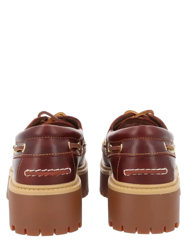 Timberland Moc Toe Lace Up Lug Sole Shoes - Bordeaux