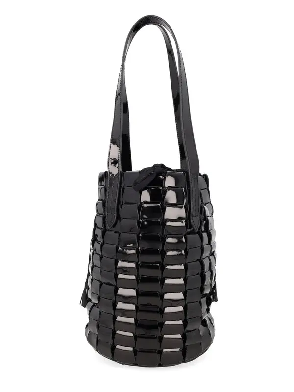 Dragon Diffusion Glossed Braided Leather Bucket Bag