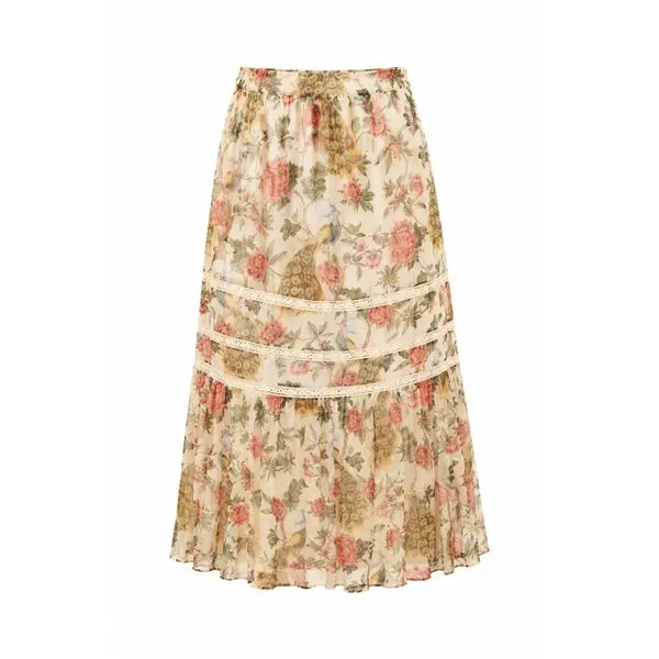 RAISHMA Floral Midi Skirt