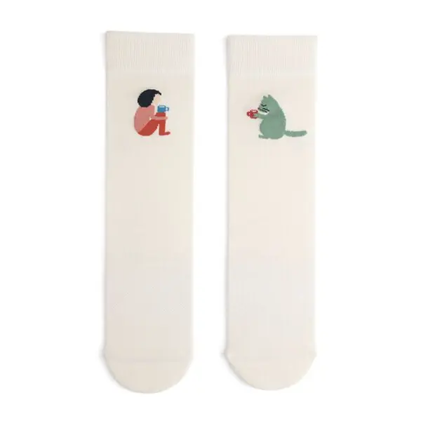 SEMIBOLD Everyday Pima Cotton Crew Socks Partner Teatime