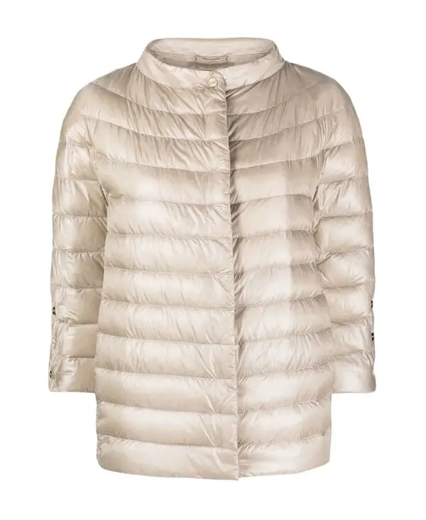 Herno High-collar Quilted Down Jacket - Nude