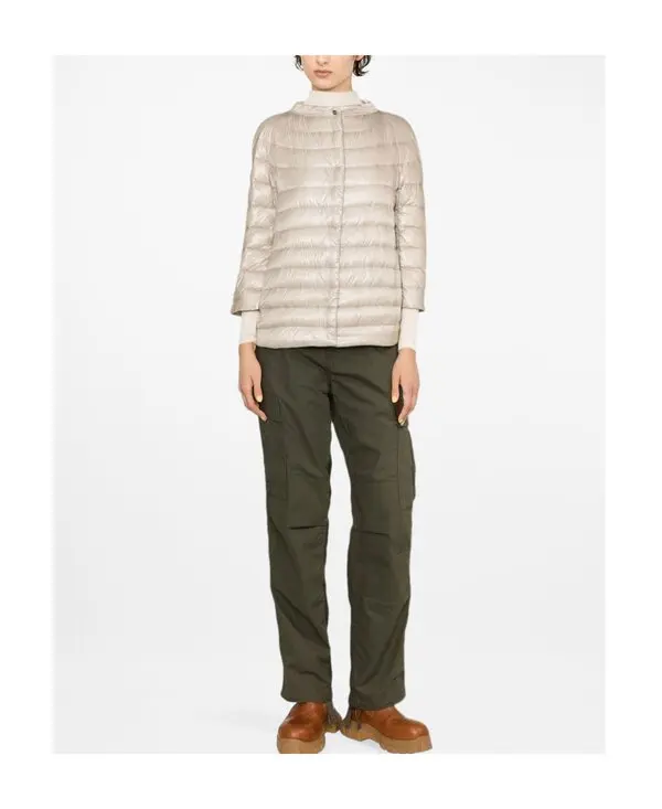 Herno High-collar Quilted Down Jacket - Nude