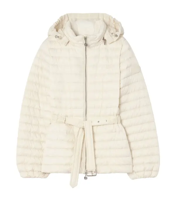 Burberry Belted Puffer Jacket - White