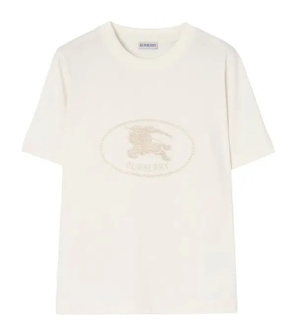 Burberry Cotton Knight Stamp T-shirt - Beige