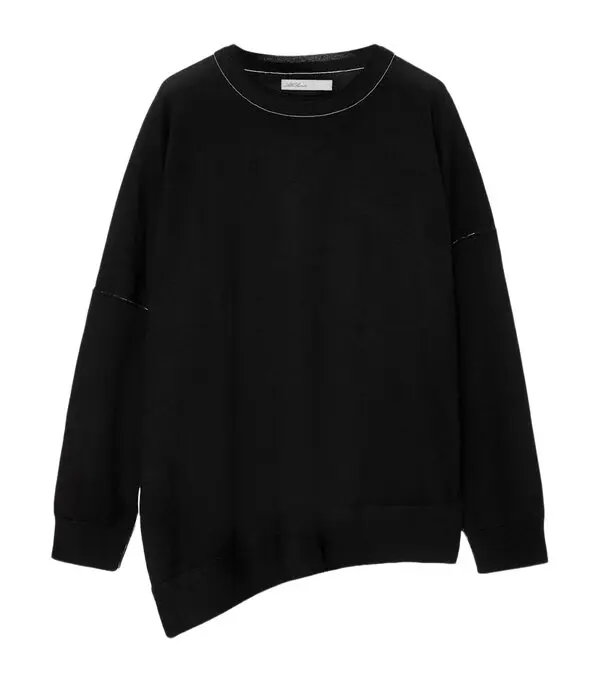 ALLSAINTS Merino Wool Asymmetric Martel Sweater