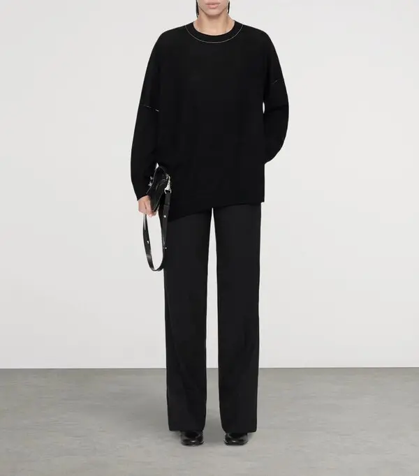 ALLSAINTS Merino Wool Asymmetric Martel Sweater