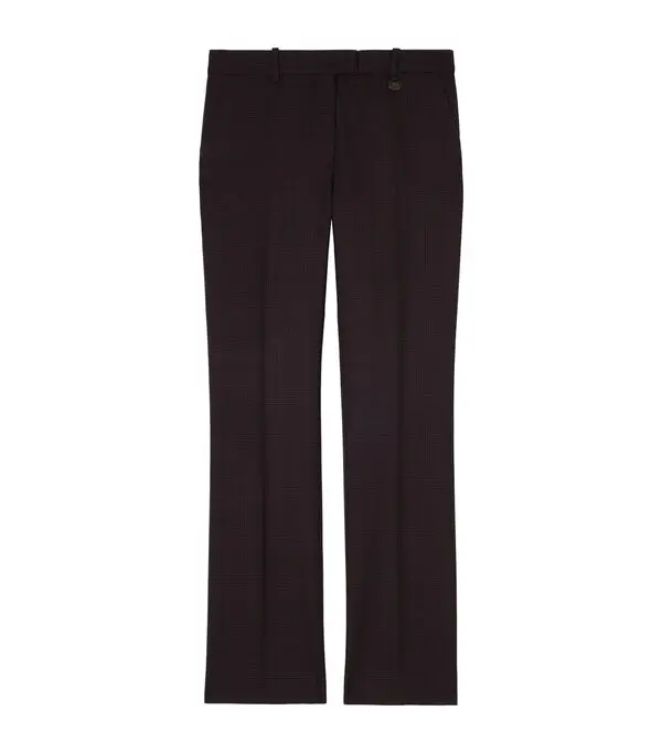 Burberry Wool Check Tailored Trousers