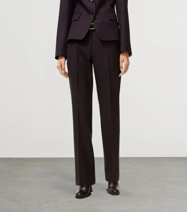 Burberry Wool Check Tailored Trousers
