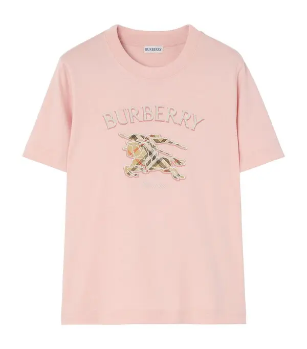 Burberry Cotton Check Ekd T-shirt - Pink