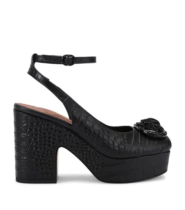Kurt Geiger Chelsea Platform Pumps With Embellished Eagle Motif