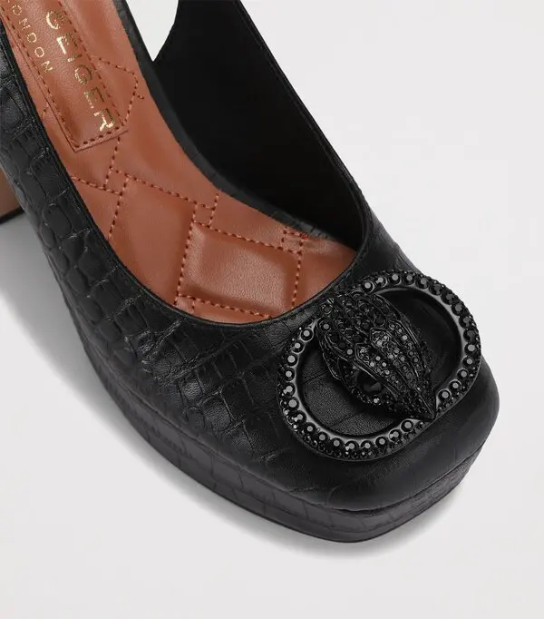 Kurt Geiger Chelsea Platform Pumps With Embellished Eagle Motif